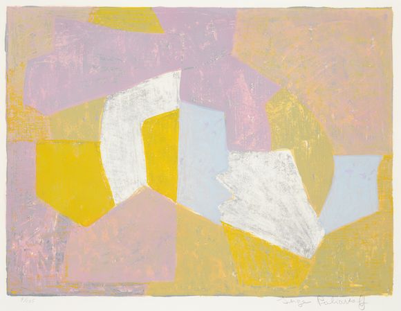 Bonhams : Serge Poliakoff (Russian, 1900-1969) Composition in Carmine ...