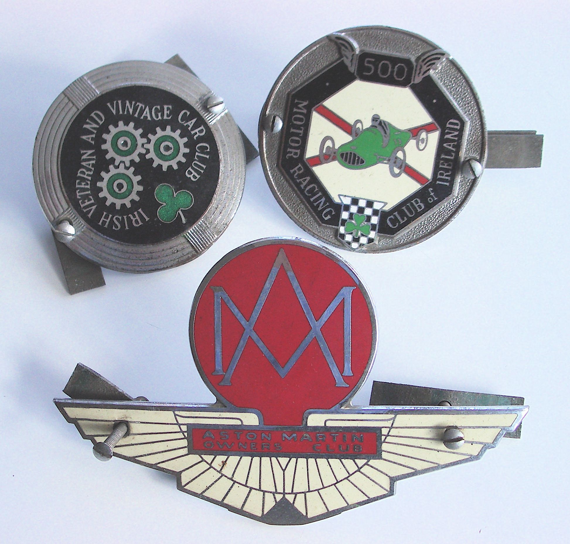 Bonhams Cars : Three motor club enamel car badges,