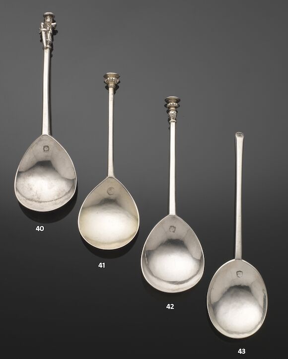 Bonhams : A mid 17th century silver slip-top spoon by William Cary ...
