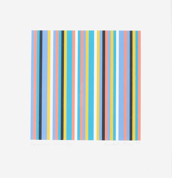 Bonhams : Bridget Riley (British, born 1931) Serpentine Print (Schubert ...
