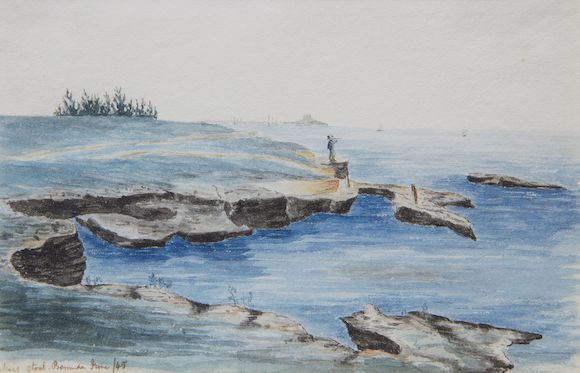 Bonhams : English School, mid 19th Century Ducking Stool, Bermuda