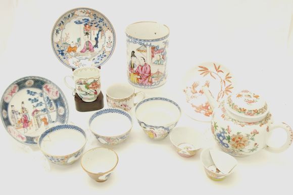 Bonhams : A collection of famille rose tea ware 18th century