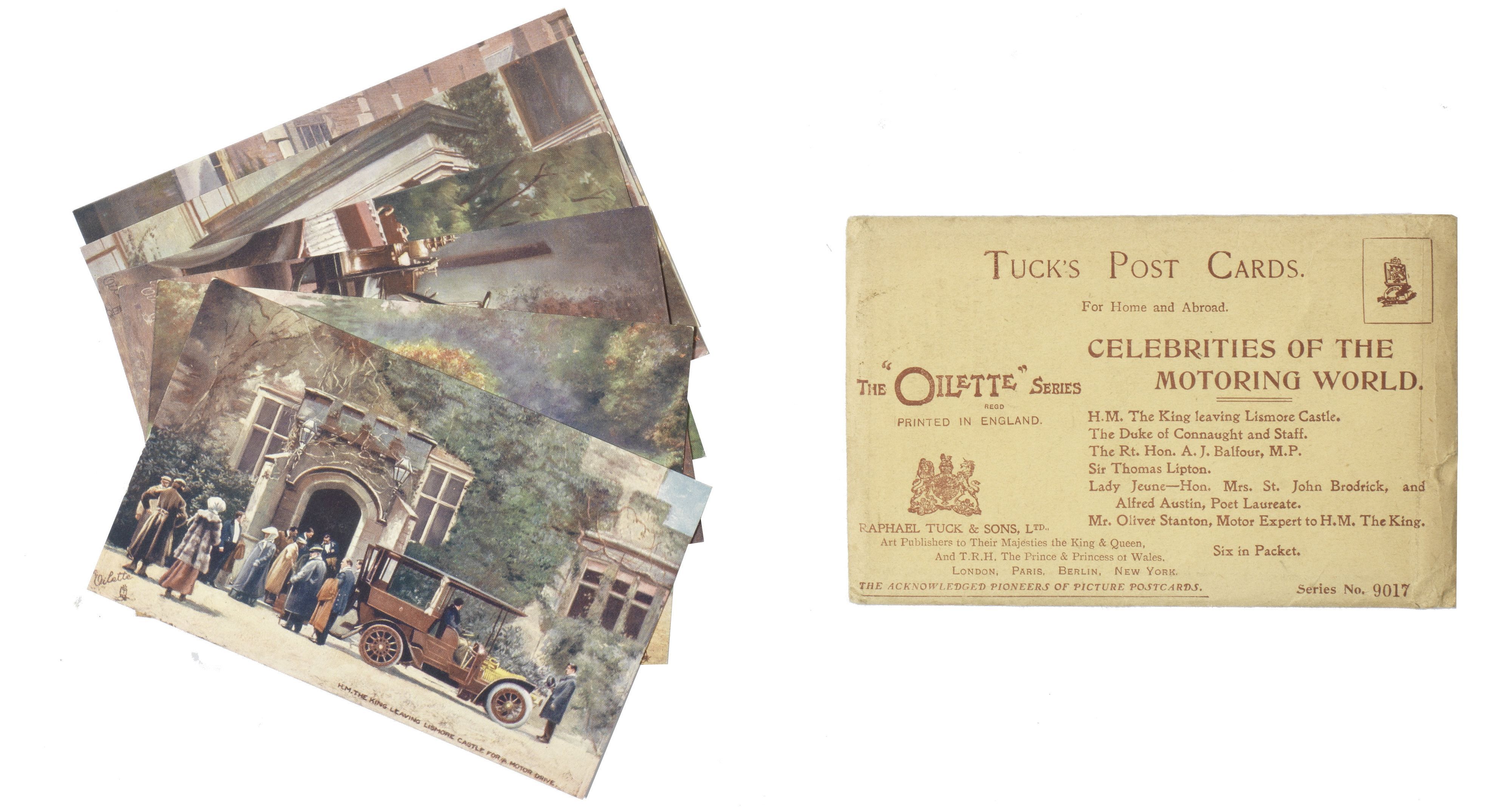 Bonhams Cars : A set of 'Celebrities of the Motoring World' postcards ...