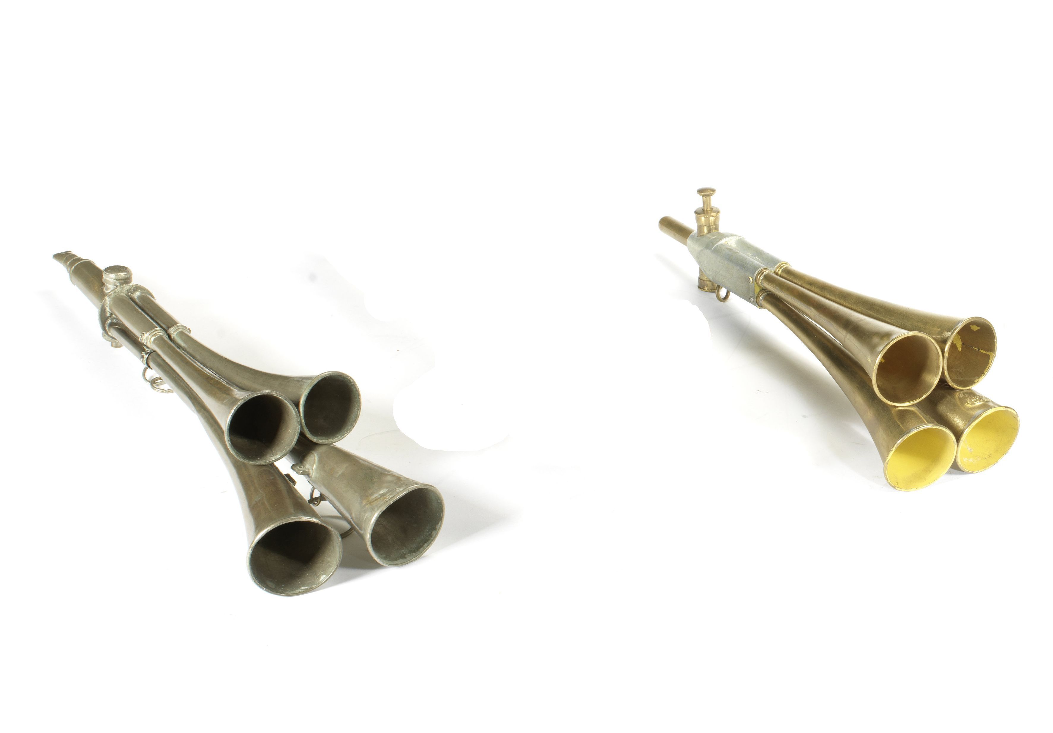 Bonhams Cars : Two four-trumpet warning signal horns,