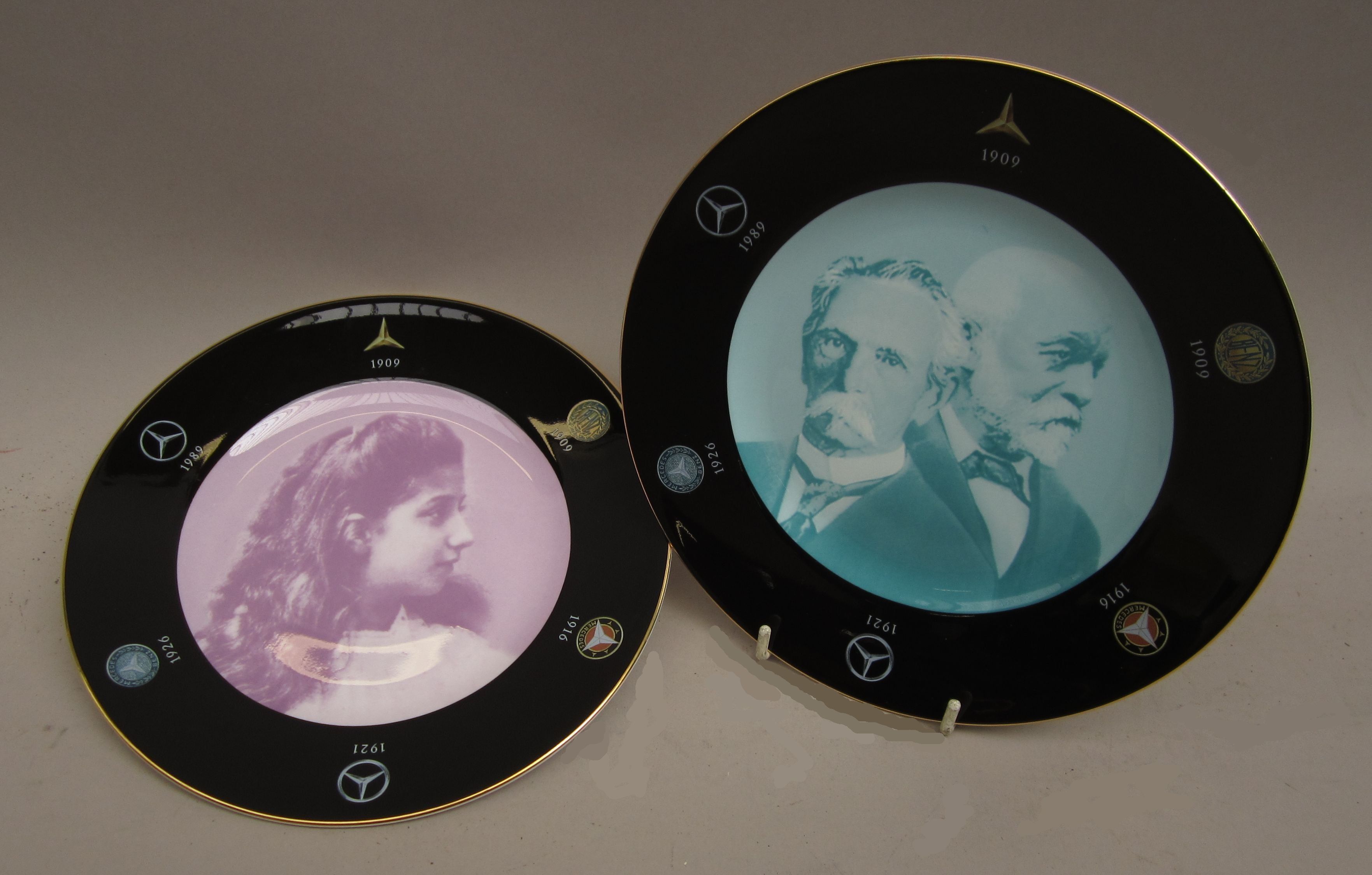 Bonhams Cars : A pair of Mercedes-Benz bone china commemorative plates ...