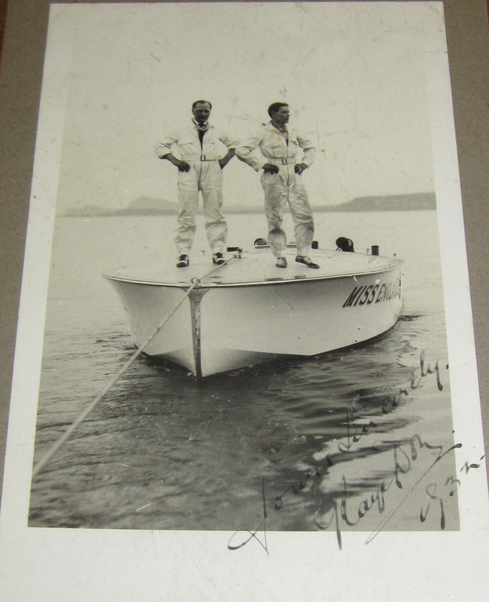 Bonhams Cars : A signed photograph of Kaye Don with Miss England, 1932,