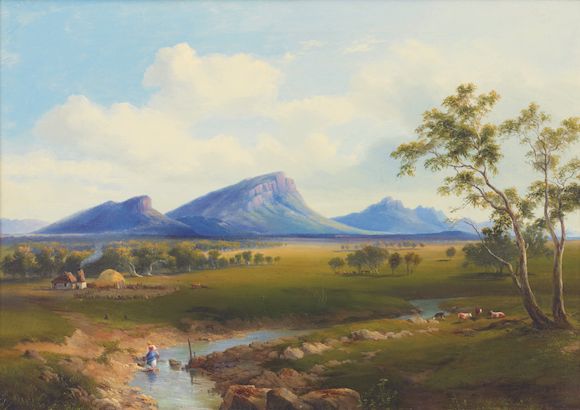 Bonhams : Nicholas Chevalier (1828-1902) Mount Abrupt and the Grampians ...