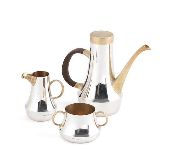 Bonhams : CHRISTOPHER NIGEL LAWRENCE : A silver and silver-gilt three ...