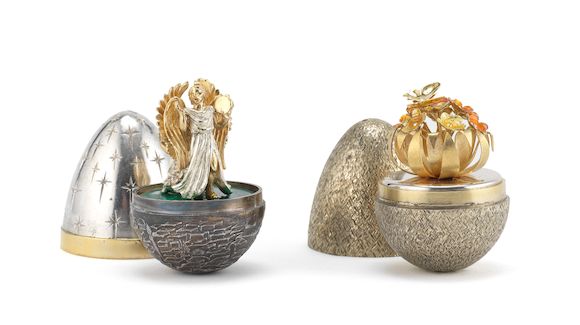 Bonhams : STUART DEVLIN: Two silver, silver and enamelled novelty ...