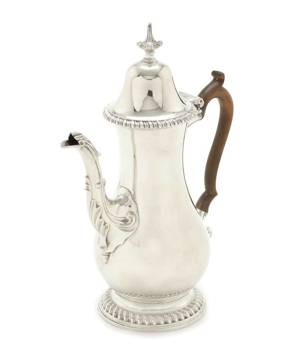 Bonhams : A George III silver coffee pot by William Abdy, London 1771