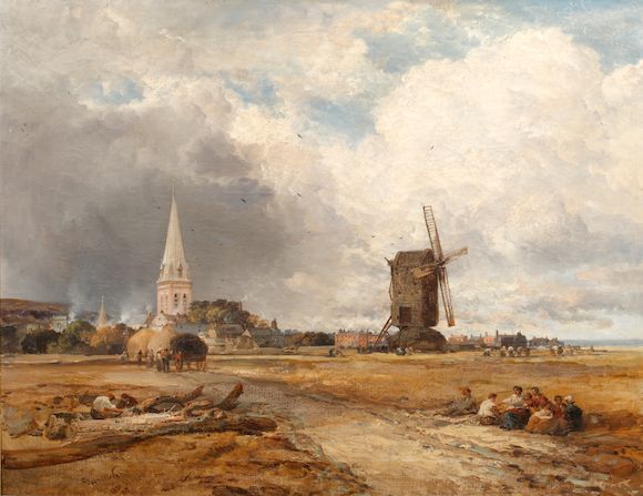 Bonhams : James Webb (British, 1825-1895) View of Heene, Sussex, with ...