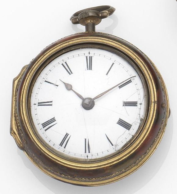 Bonhams : Richard Stimson, Ely. A horn and gilt metal key wind pair ...