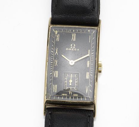 Bonhams : Omega. A 9ct gold manual wind wristwatchMovement No.8830639 ...