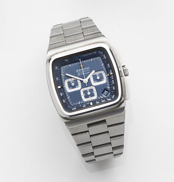 Bonhams : Zenith. A stainless steel automatic calendar chronograph ...