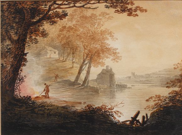 Bonhams : William Payne (British, 1760-1830) 'View near Barnstaple'