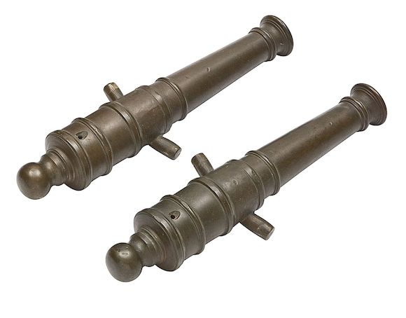 Bonhams : Two Small Bronze Cannon Barrels