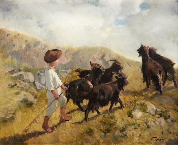 Bonhams : Giuseppe Palizzi (Italian, 1812-1888) The young herder