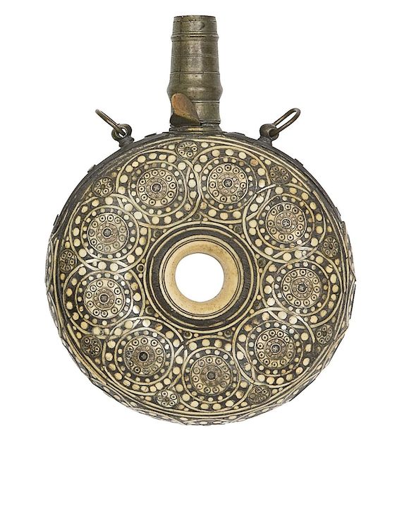 Bonhams : A German Circular Powder-Flask