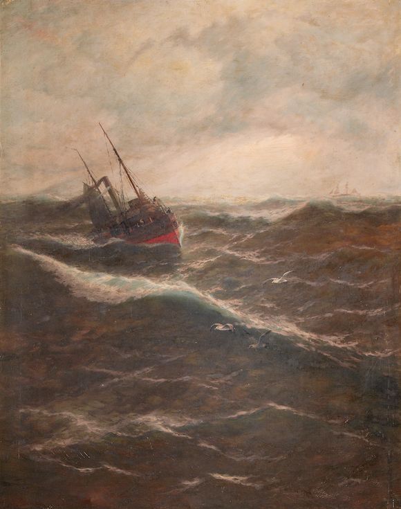 Bonhams : Thomas Rose Miles (British, active 1869-1906) 'Crossing the Bay'