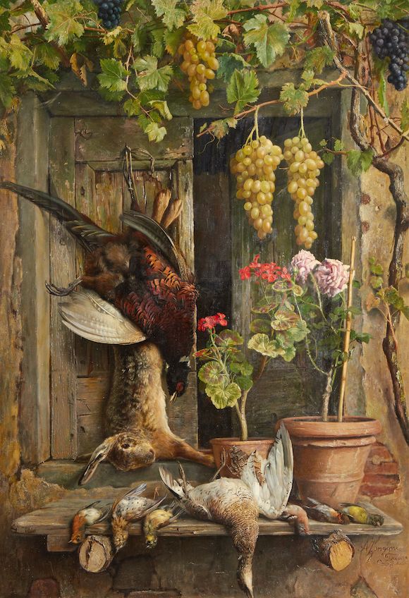 Bonhams : Aurelio Zingoni (Italian, 1853-1922) Larder still life
