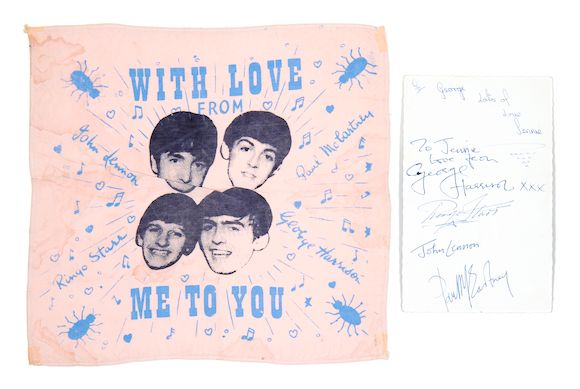 Bonhams : George Harrison / The Beatles: A Beatles publicity card ...