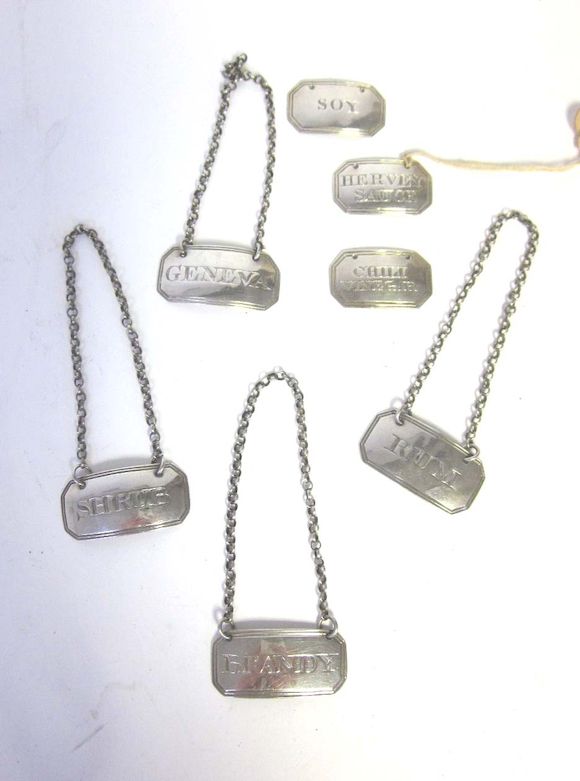 Bonhams : Three Scottish silver CHILI VINEGAR, HERVEY SAUCE & SOY spice ...