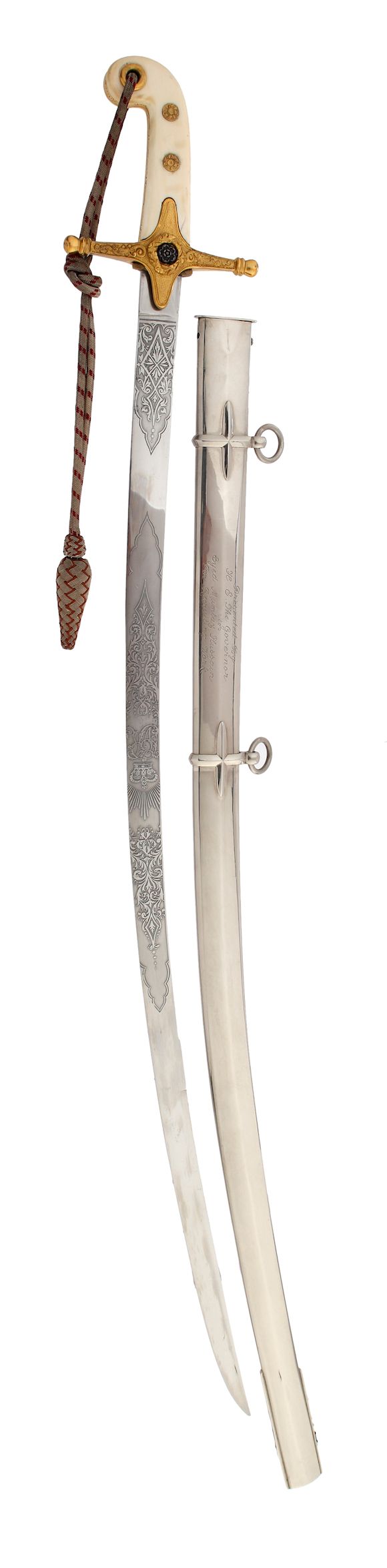 Bonhams : A Mameluke Hilted Sabre of a Lord Lieutenant of an English County