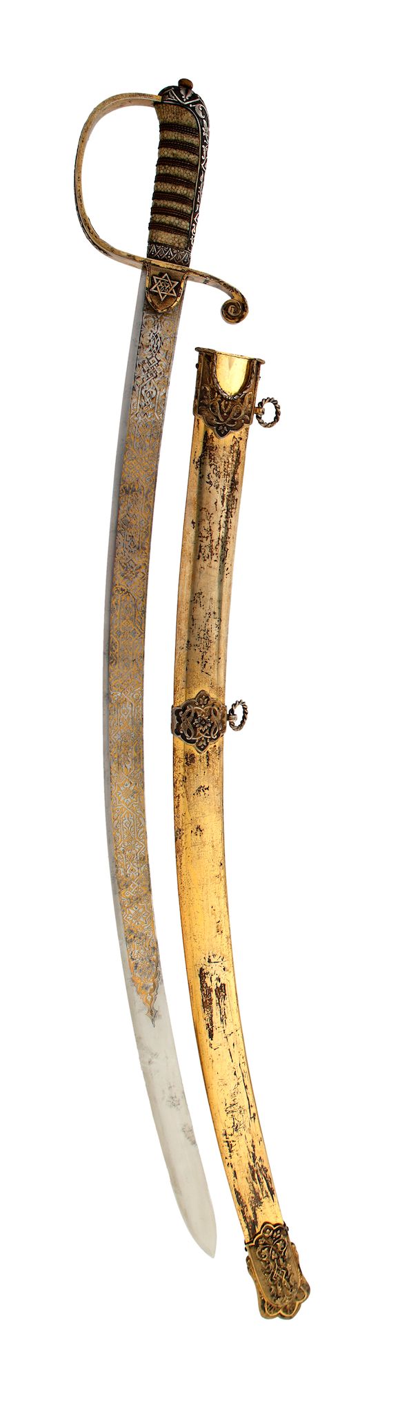 Bonhams : A Fine and Unique Silver Gilt Mounted Naval Officer's Sabre