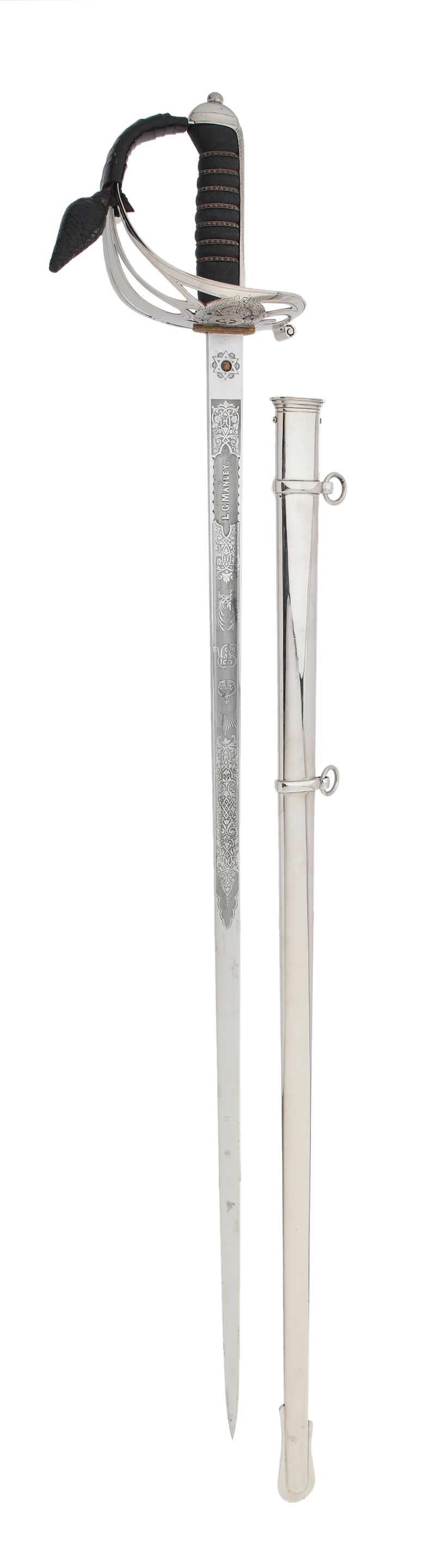 Bonhams : A Regimental Rifle Officer's Sword of the Cameronians ...