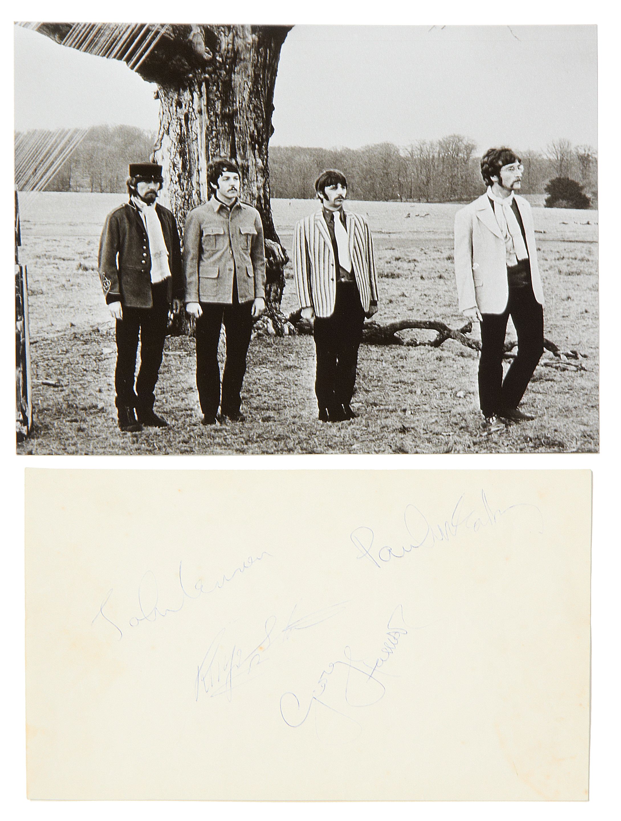 Bonhams : The Beatles A set of 1967 Beatles autographs,