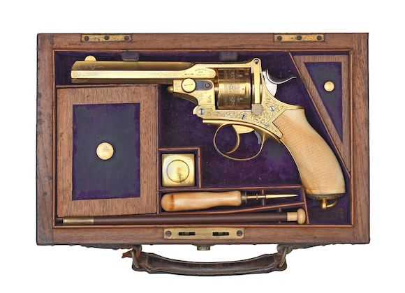Bonhams : A fine cased .450 (CF) Webley 'No.4' (Pryse) revolver, no ...