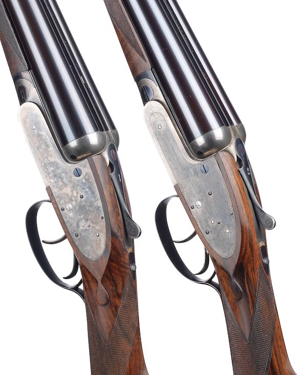 Bonhams : A pair of 12-bore self-opening sidelock ejector guns by J ...