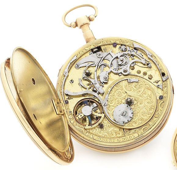 Bonhams : Robert et Droz. A fine late 18th century 18ct gold open face ...