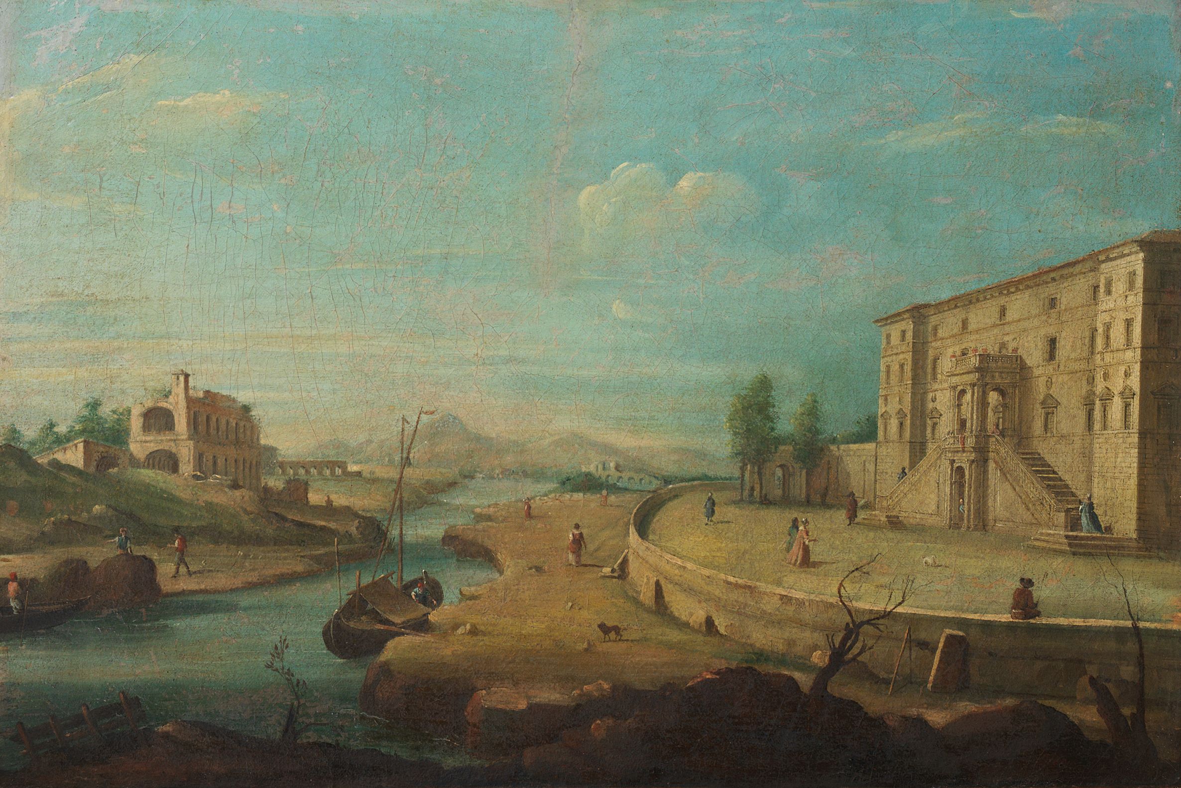 Bonhams : Giacomo van Lint (Rome 1723-1790) A capriccio of a landscape ...