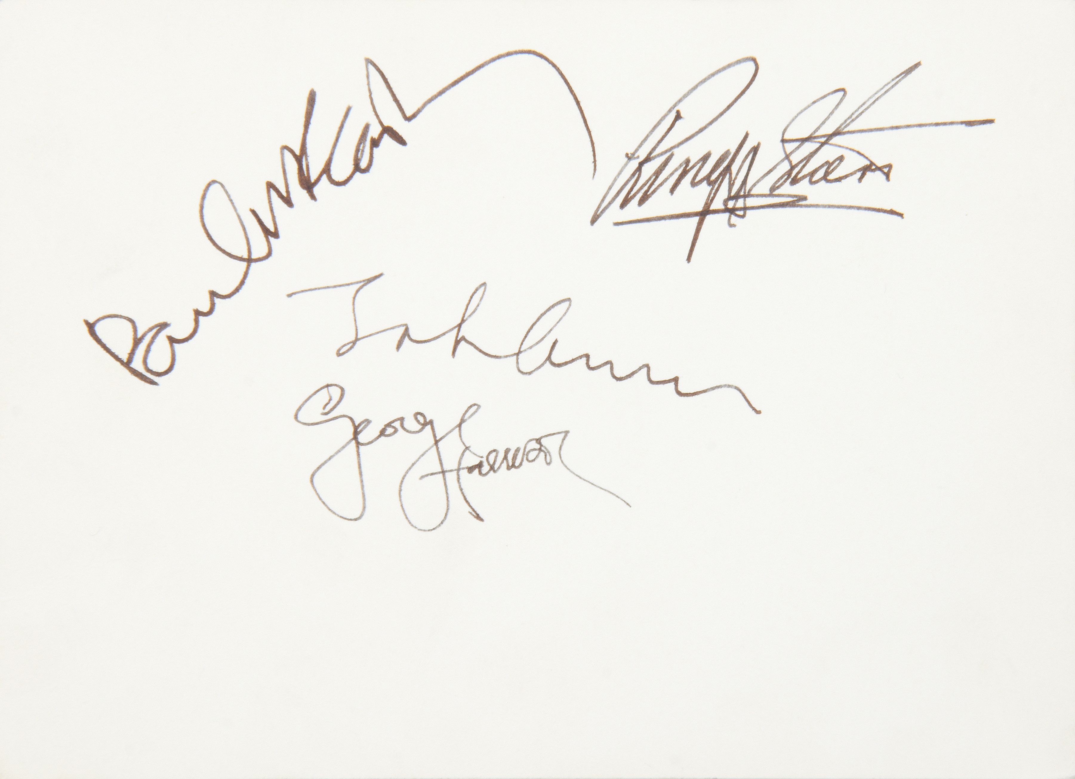 Bonhams : The Beatles A rare autographed 1967 Beatles publicity photograph,
