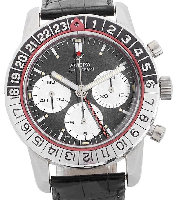 Bonhams : Enicar. A stainless steel and chromium plated manual wind ...