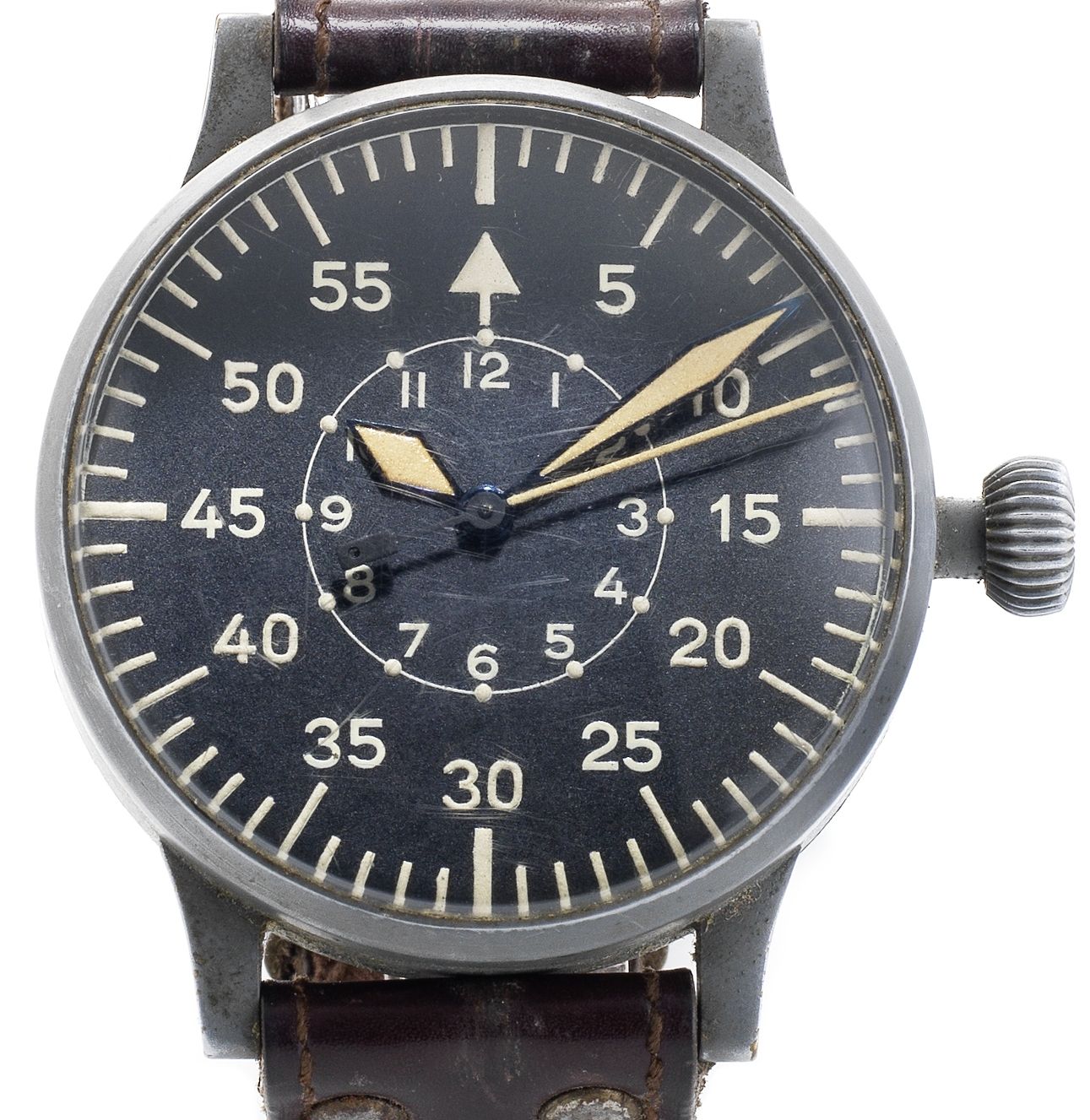 Laco. A rare German military issue pilot's observation wristwatch ...