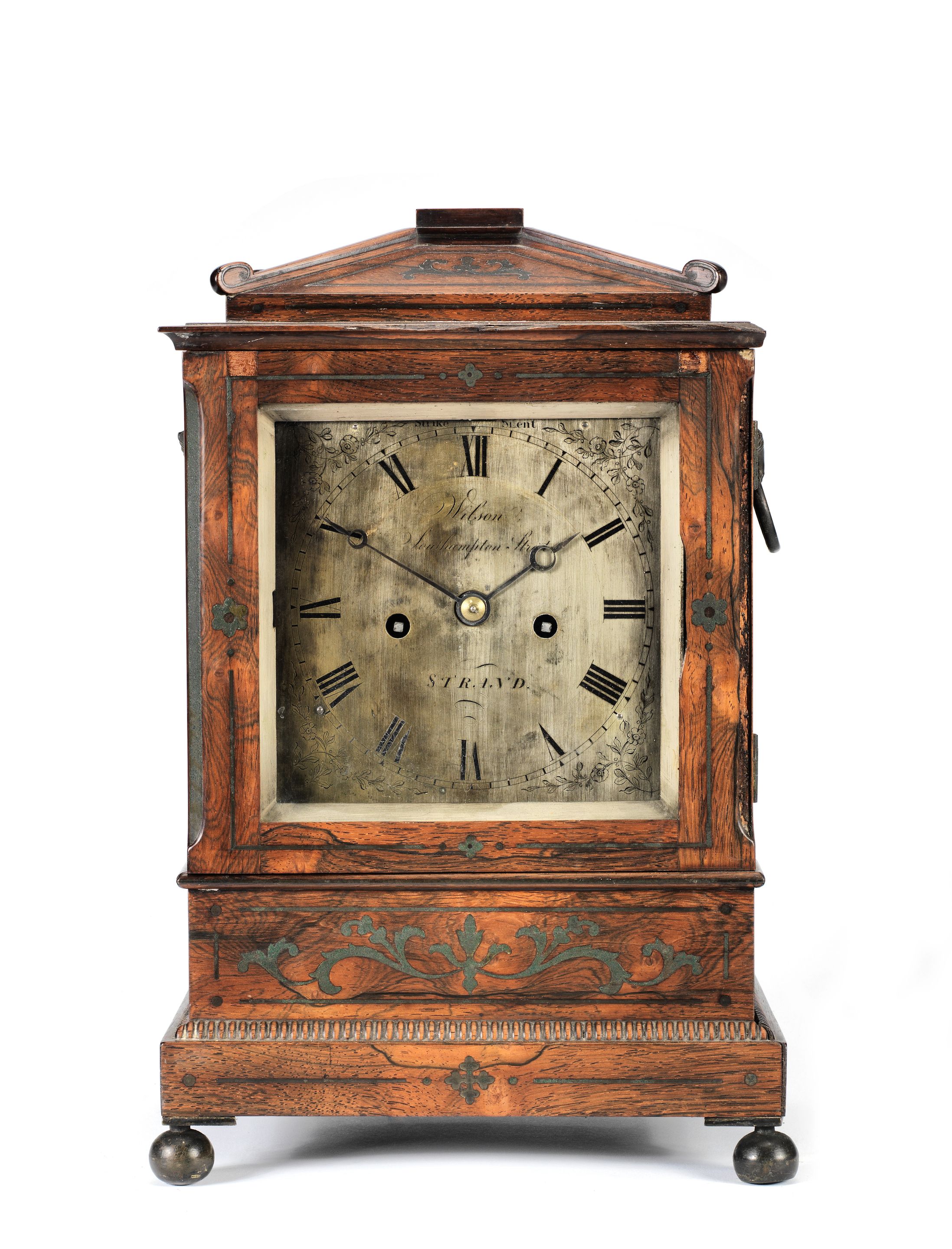 Bonhams : A good early 19th century brass-strung rosewood table clock ...