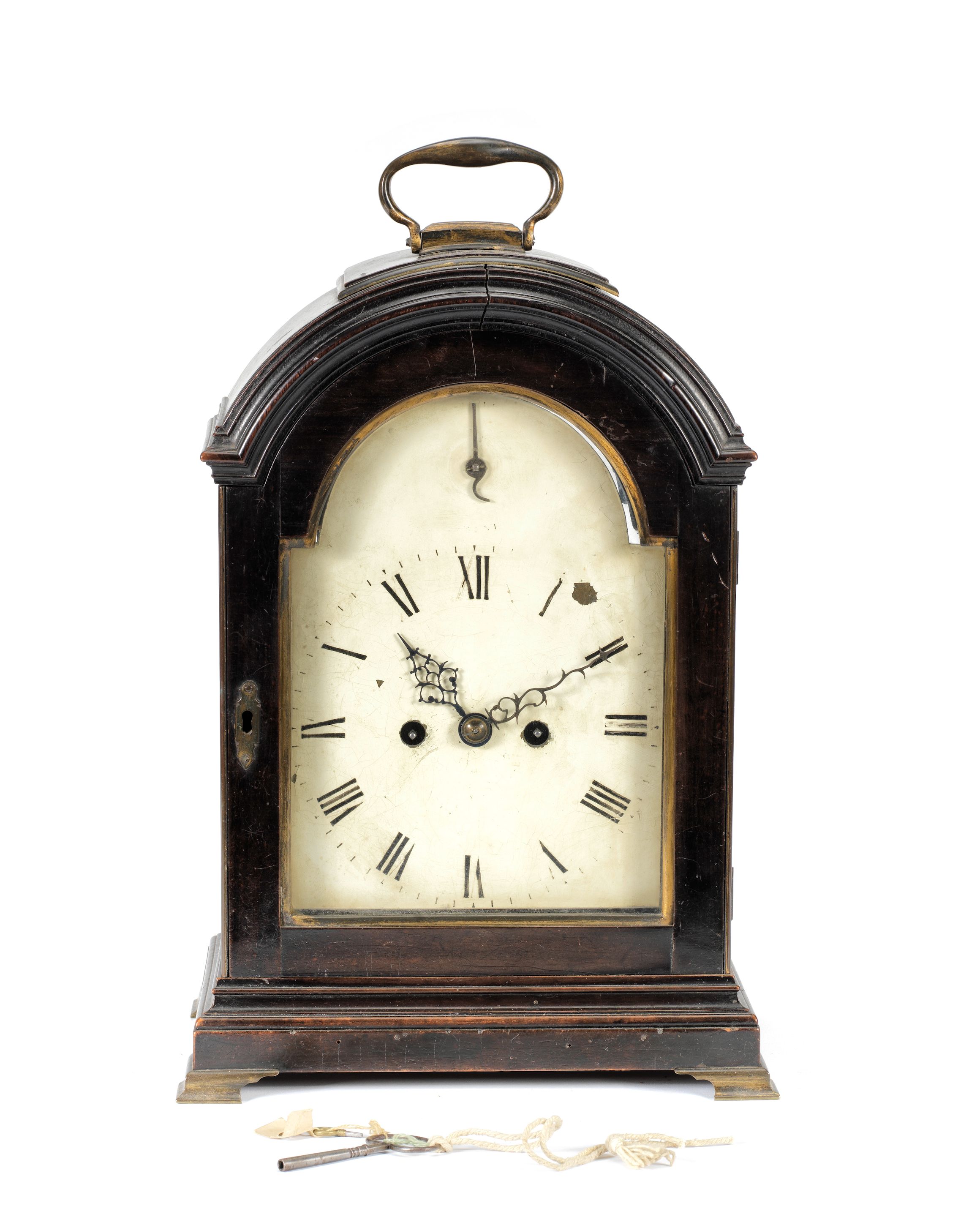 Bonhams : An early 19th century ebonised table clock Thomas Simson ...