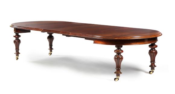 Bonhams : An early Victorian mahogany wind-out extending dining table ...
