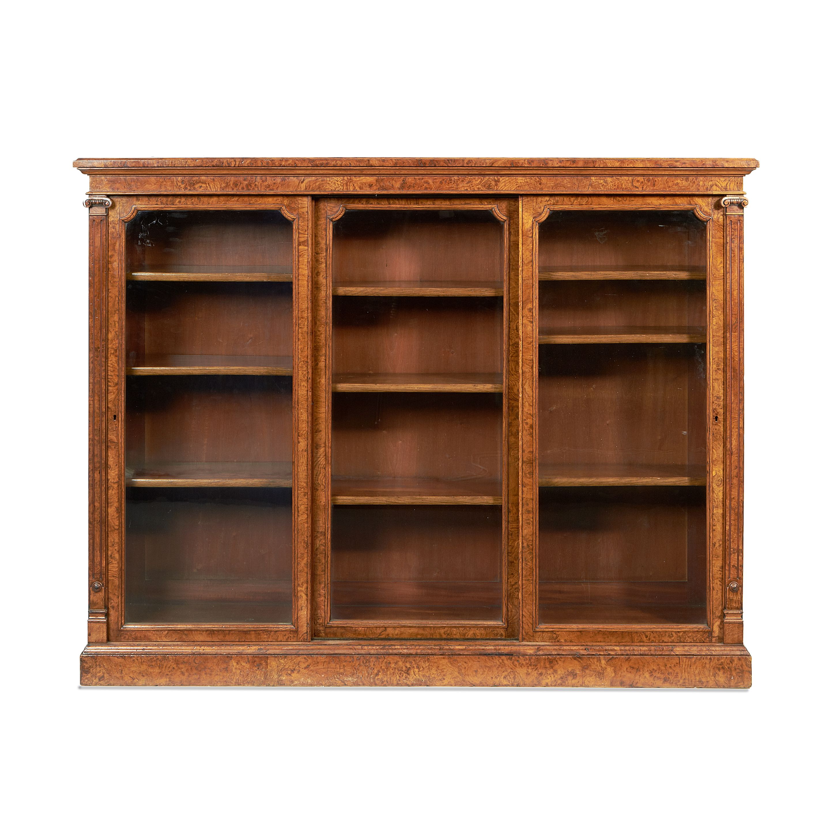 Bonhams : An early Victorian pollard oak low library bookcase