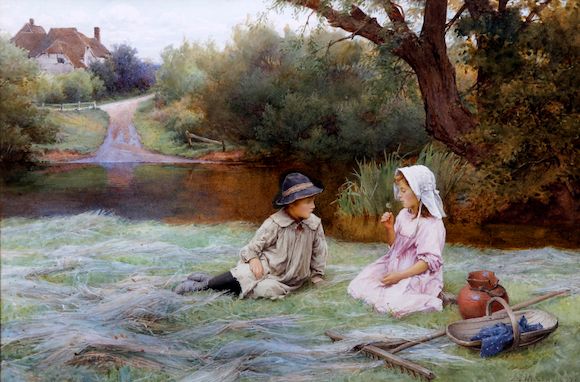 Bonhams : Charles Edward Wilson (British, 1854-1941) 'What o'clock?'