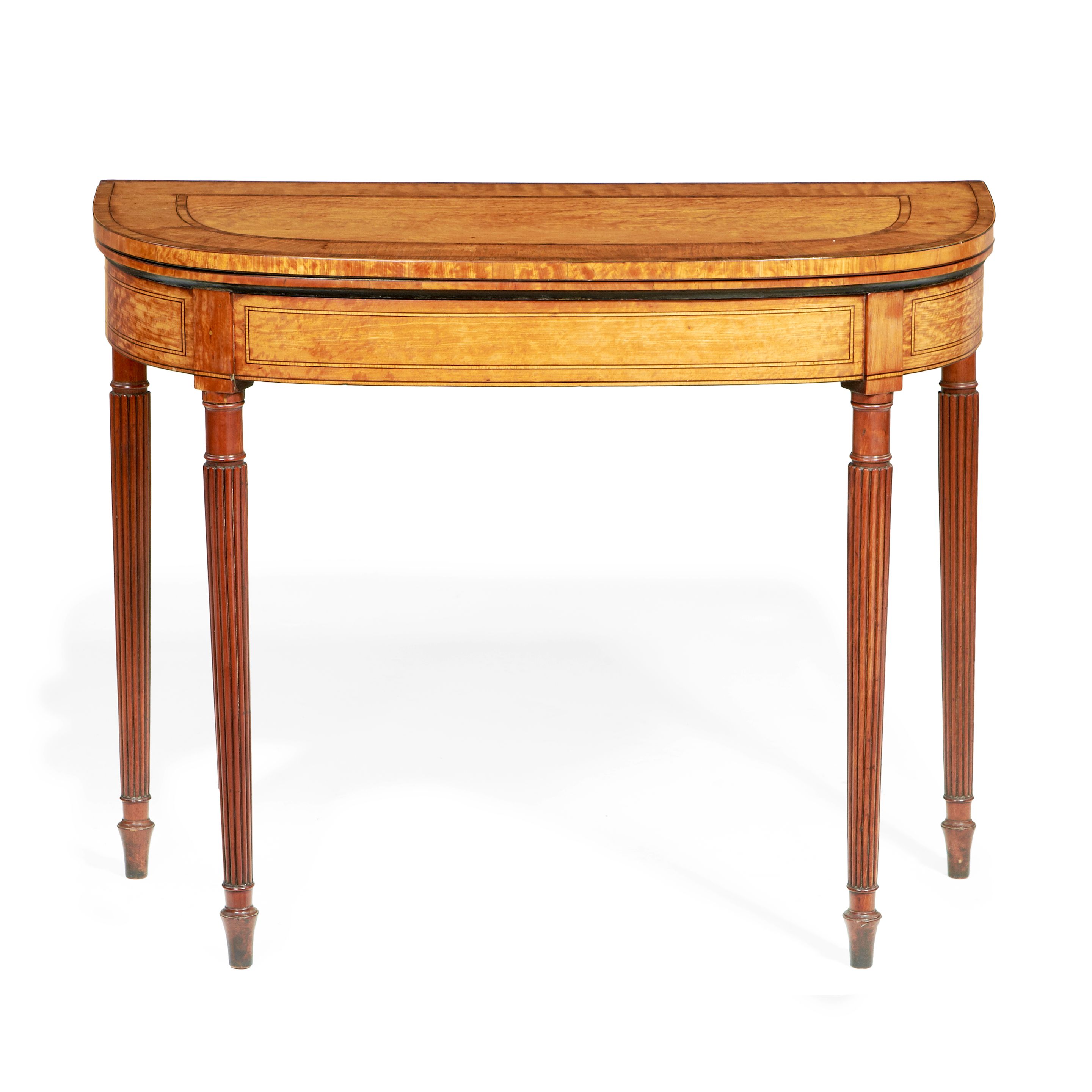 Bonhams : A late George III satinwood, rosewood crossbanded and ...