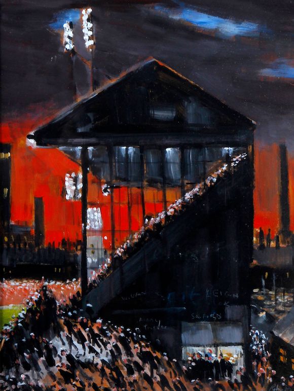 Bonhams : Harold Riley (British, 1934) Leigh Rugby League Ground, 1972