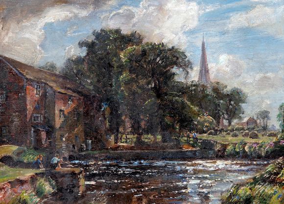 Bonhams : Herbert F. Royle (British, 1870-1958) 'Sefton Mill', Lancashire