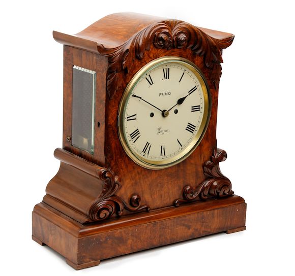 Bonhams : A figured walnut Victorian twin-fusee bracket clock Thomas ...