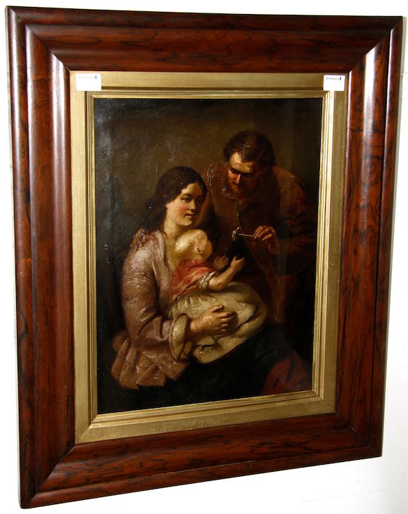 Bonhams : Arthur Fitzpatrick, active c.1850-1886 'Fatherly love'
