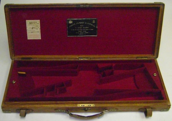 Bonhams : A James Purdey & Sons brass-mounted oak and leather double ...