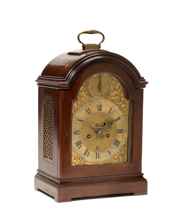 Bonhams : A late 18th century mahogany table clock with pull quarter ...
