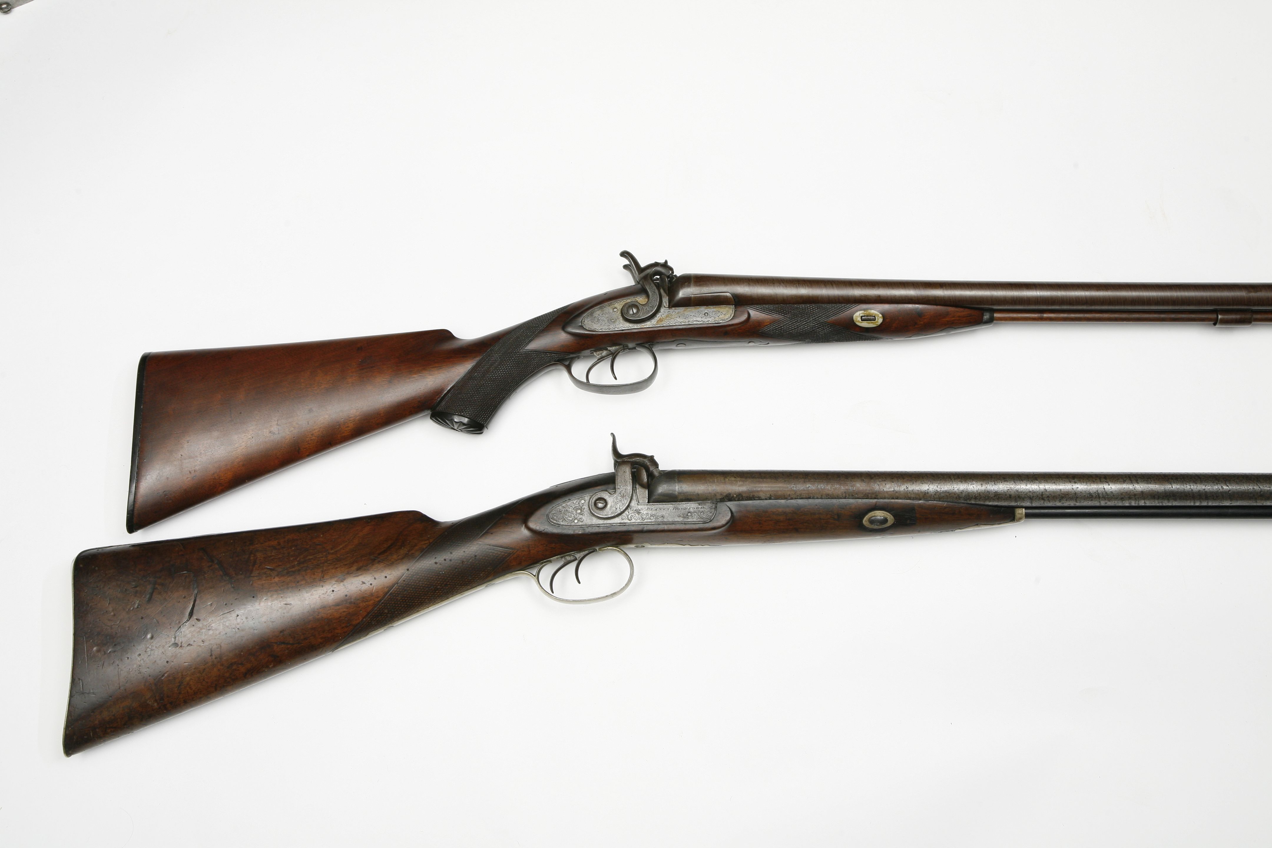 Bonhams : A 13-Bore D.B. Percussion Sporting Gun, And Another Of 10-Bore